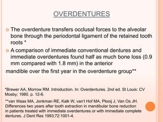 Biology of bone in complete dentures, removable partial denture ...