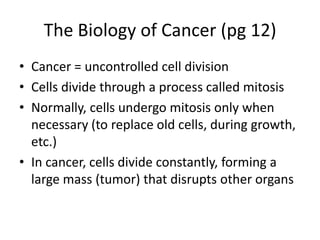 Biology of cancer | PPTX