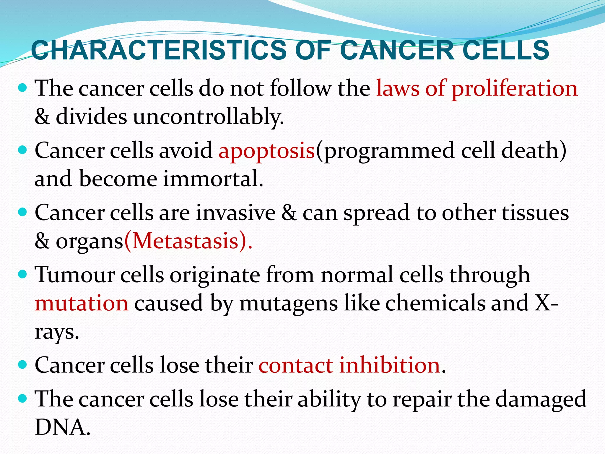 Biology of cancer | PPTX