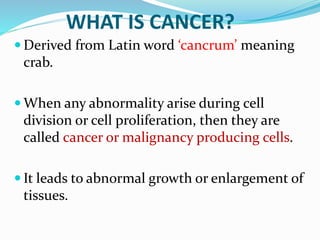 Biology of cancer | PPTX