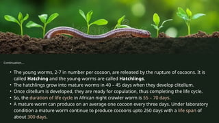 Biology of Eudrilus eugeniae and its limiting factors | PPTX