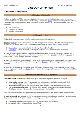 Biology of finfish 2nd semester (full sylabus) | DOCX