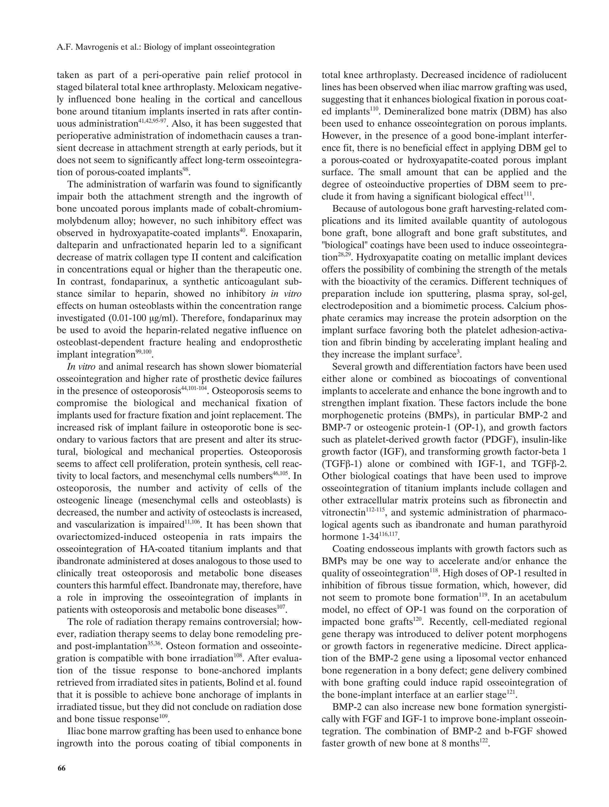 Biology of implant osseointegration : Mechanisms | PDF