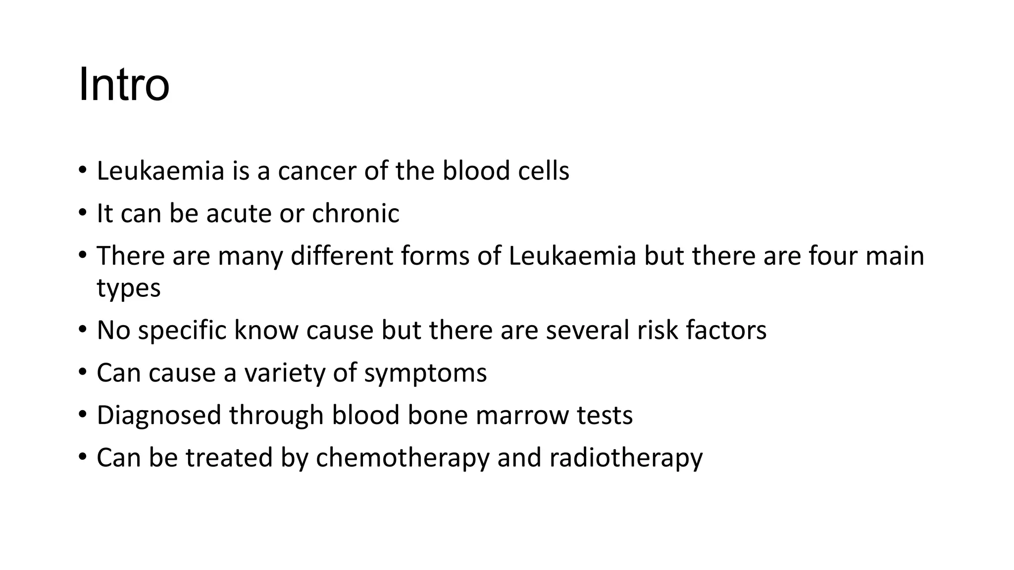 Biology of leukaemia | PPTX