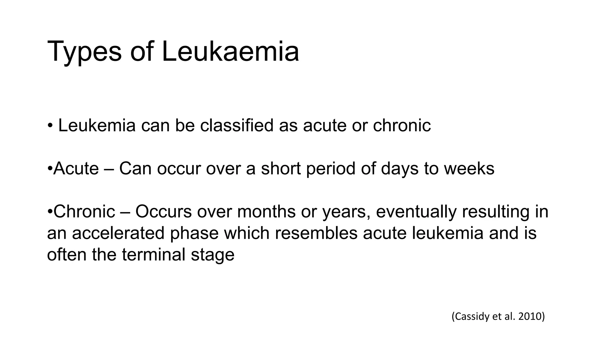 Biology of leukaemia | PPTX