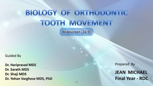 Biology of OrthodonticTooth Movement | PPTX