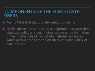 Biology of the ExtraCellular Matrix - Functions of the ECM, Components ...