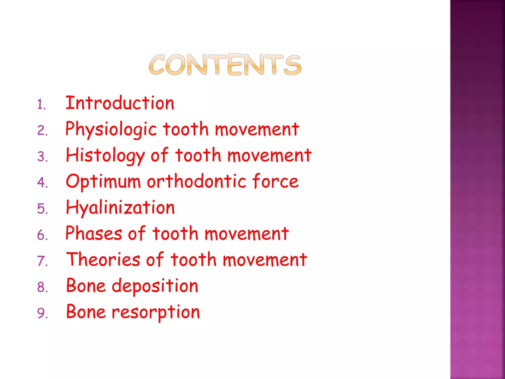 Biology of tooth movement | PPTX