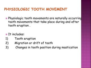 Biology of tooth movement | PPT