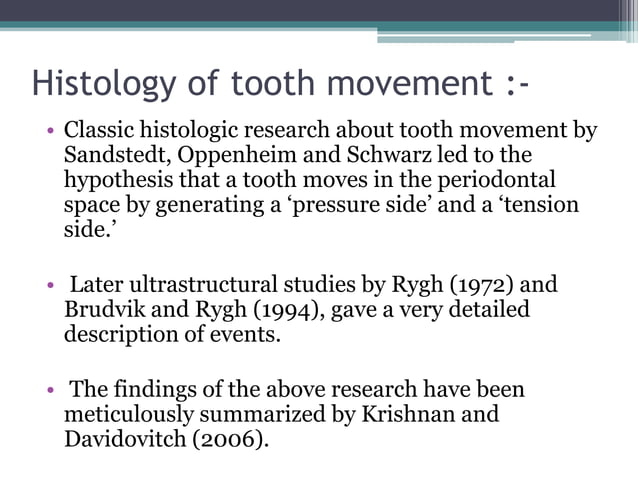 Biology of tooth movement | PPTX