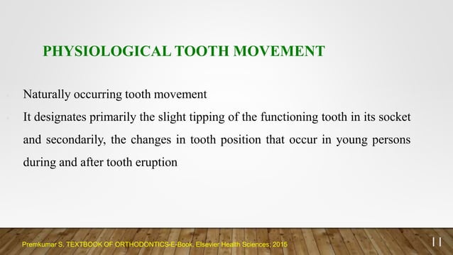 BIOLOGY OF TOOTH MOVEMENT IN ORTHODONTICS | PPTX | Dental Health ...