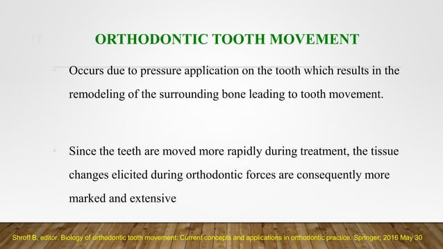 BIOLOGY OF TOOTH MOVEMENT IN ORTHODONTICS | PPTX | Dental Health ...