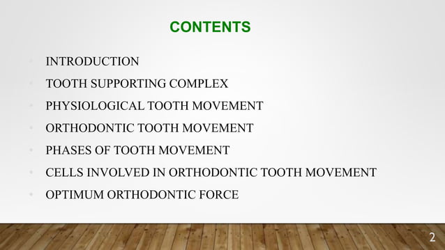BIOLOGY OF TOOTH MOVEMENT IN ORTHODONTICS | PPTX | Dental Health | Diseases and Conditions