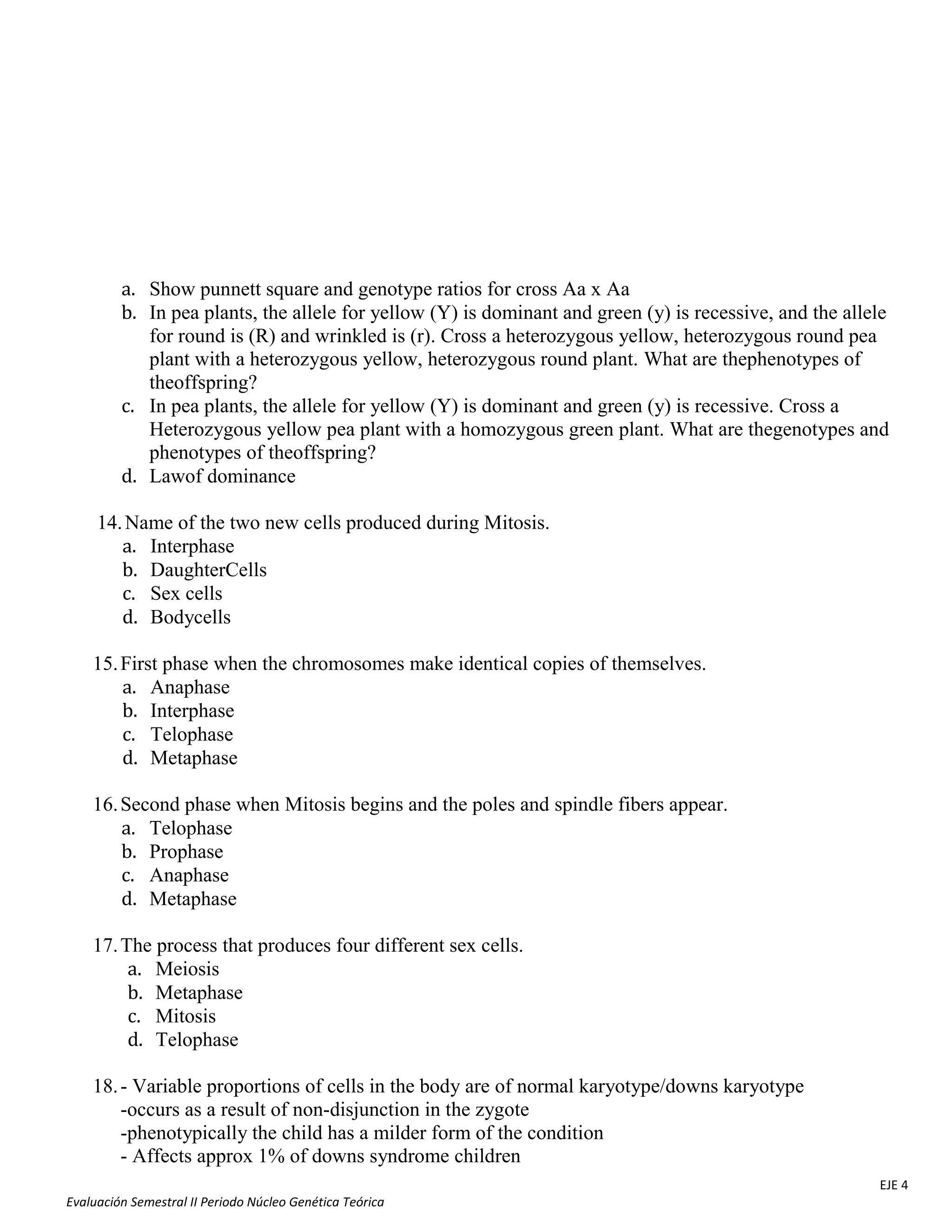Biology paper 1&2 exam genetic 11 nal dic 11 | DOCX