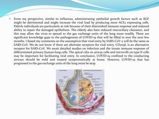 Biology & pathophysiology of covid 19 in humans | PPT