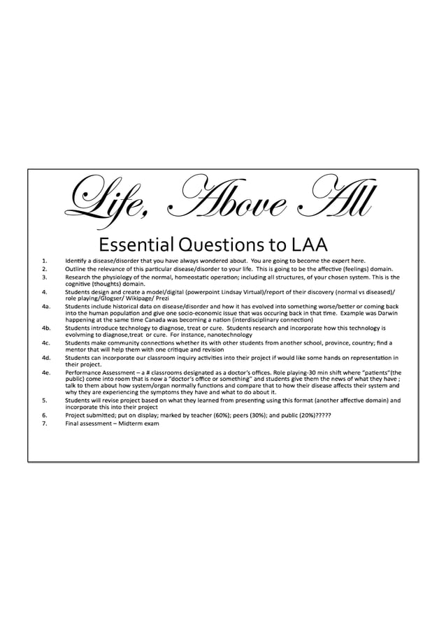 Biology pbl exemplar | PDF