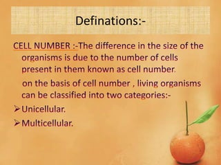 The Cell - It's Structure And Functions | PPTX