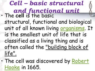 Biology ppt(cell) | PPTX