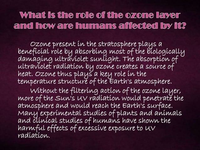 Ozone Layer Depletion, Greenhouse Effect & Global Warming | PPTX