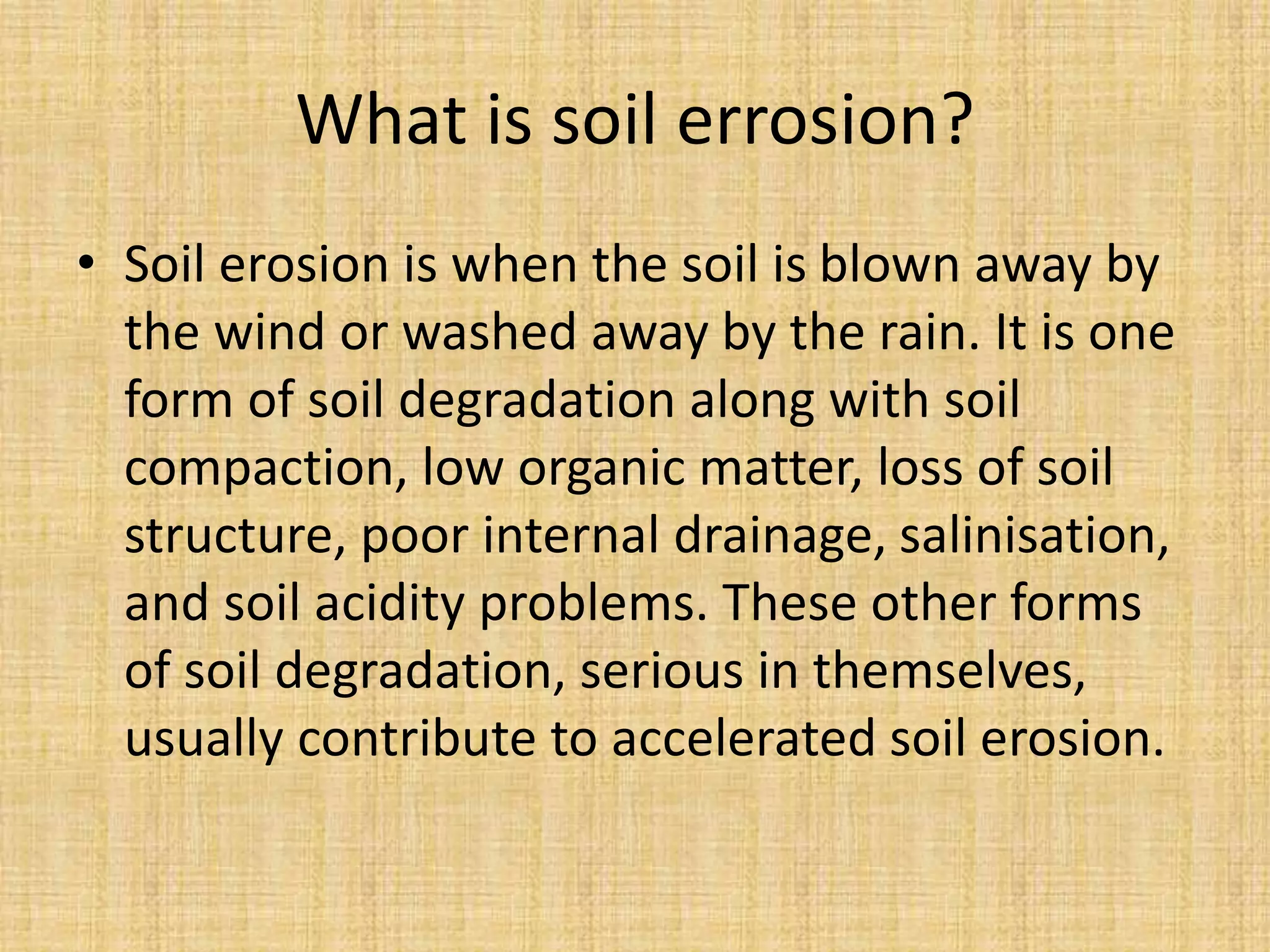 Biology - Soil erosion | PPT