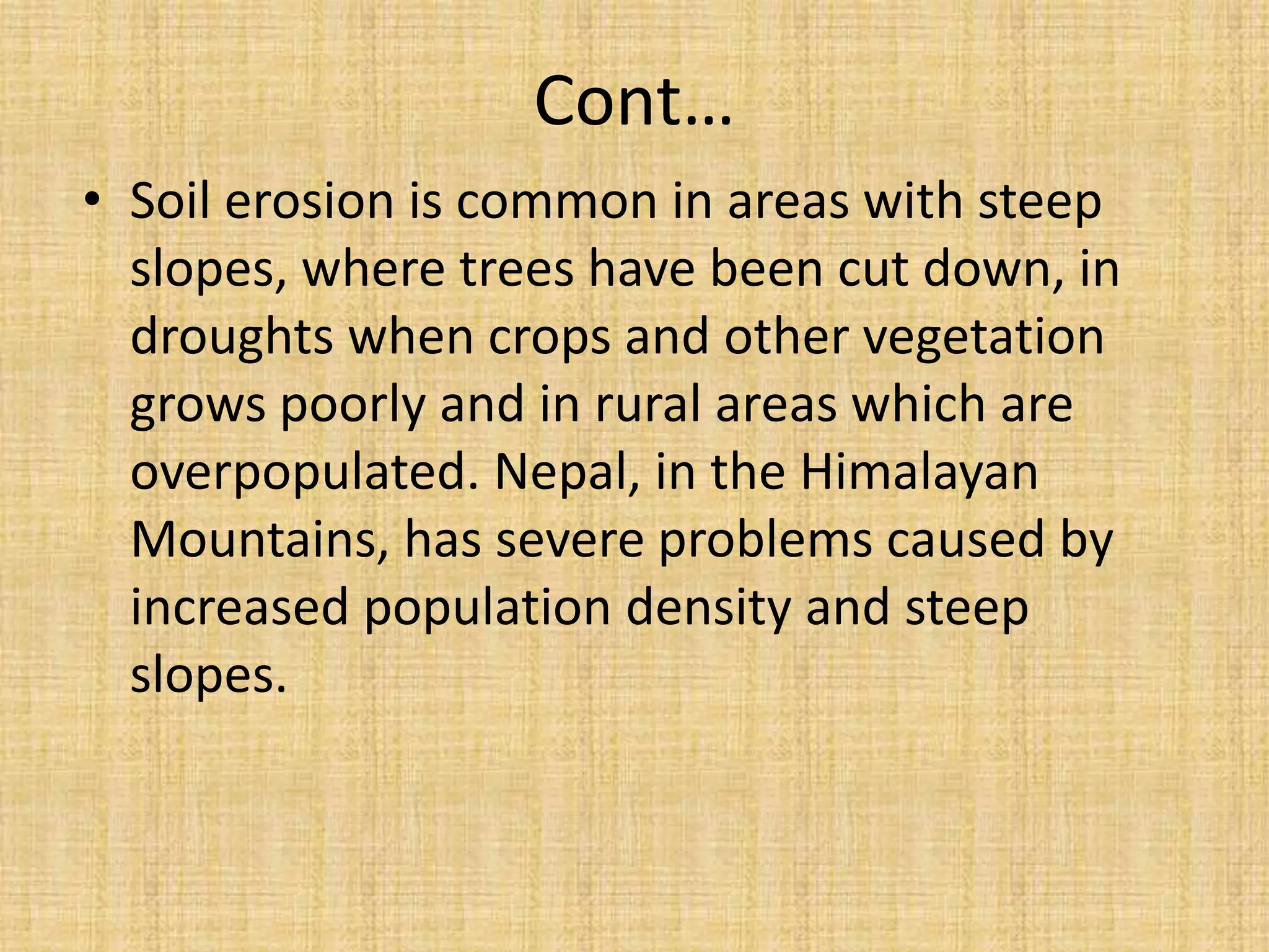 Biology - Soil erosion | PPT