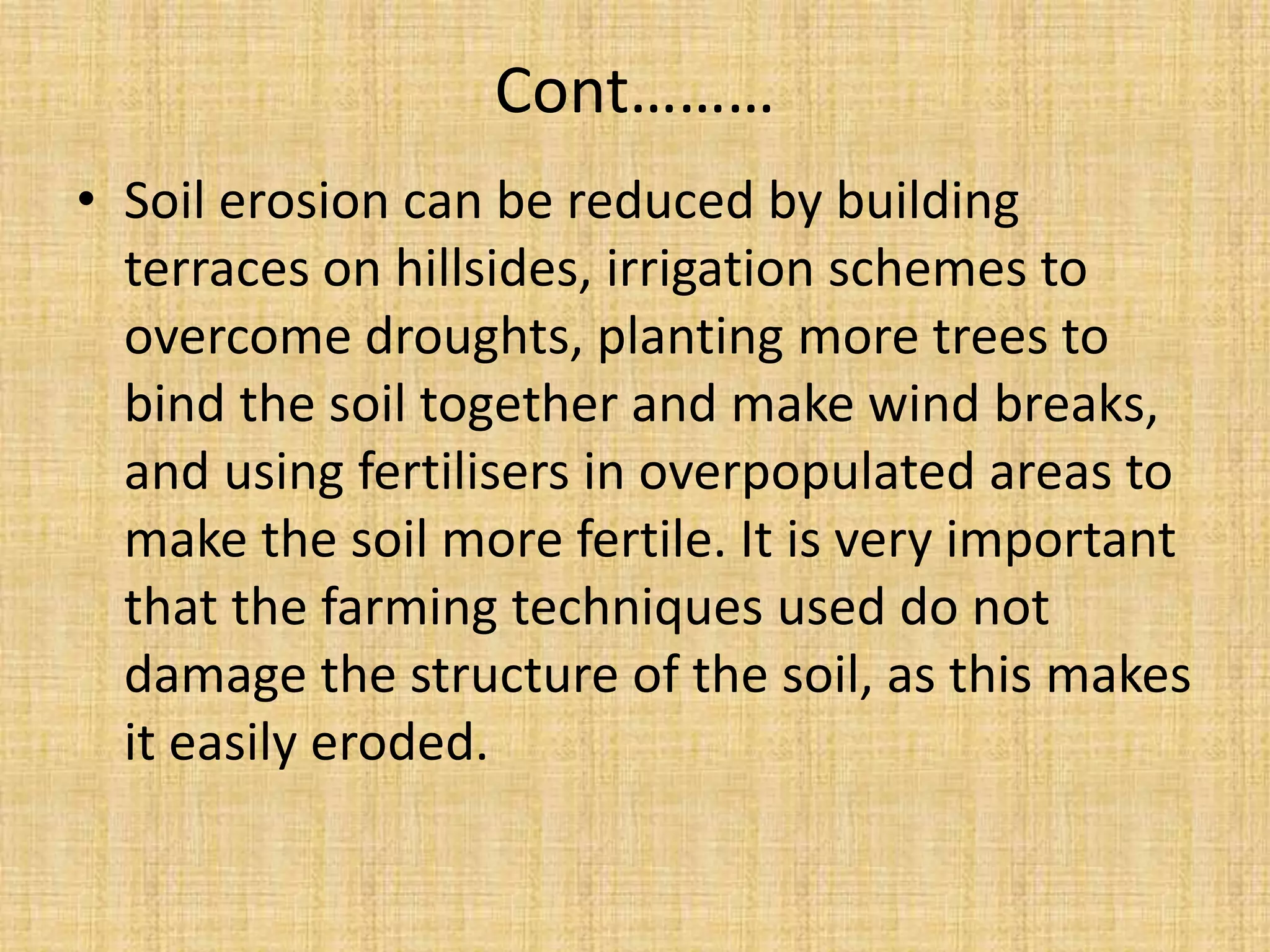 Biology - Soil erosion | PPT