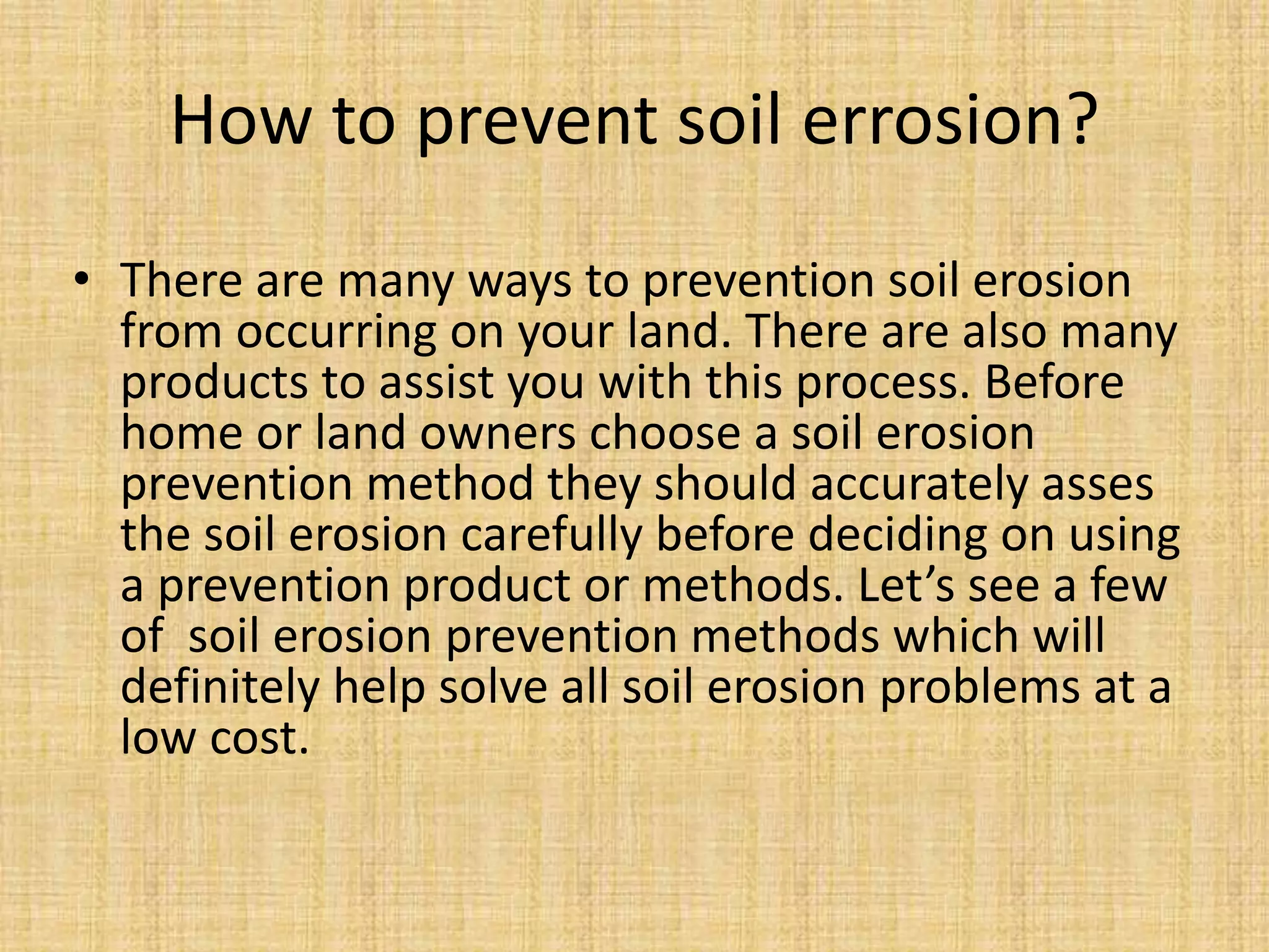 Biology - Soil erosion | PPT