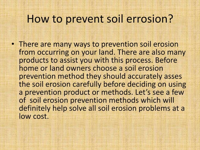 Biology - Soil erosion | PPT
