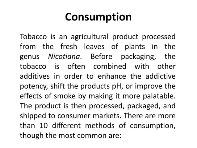Biology Presentation Tobacco Smoking | PPTX