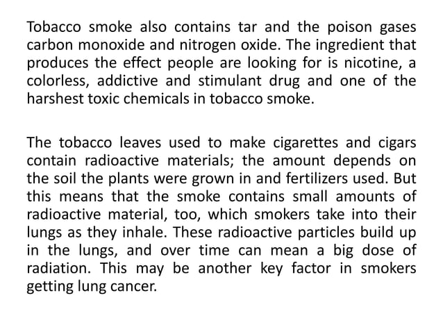Biology Presentation Tobacco Smoking | PPTX