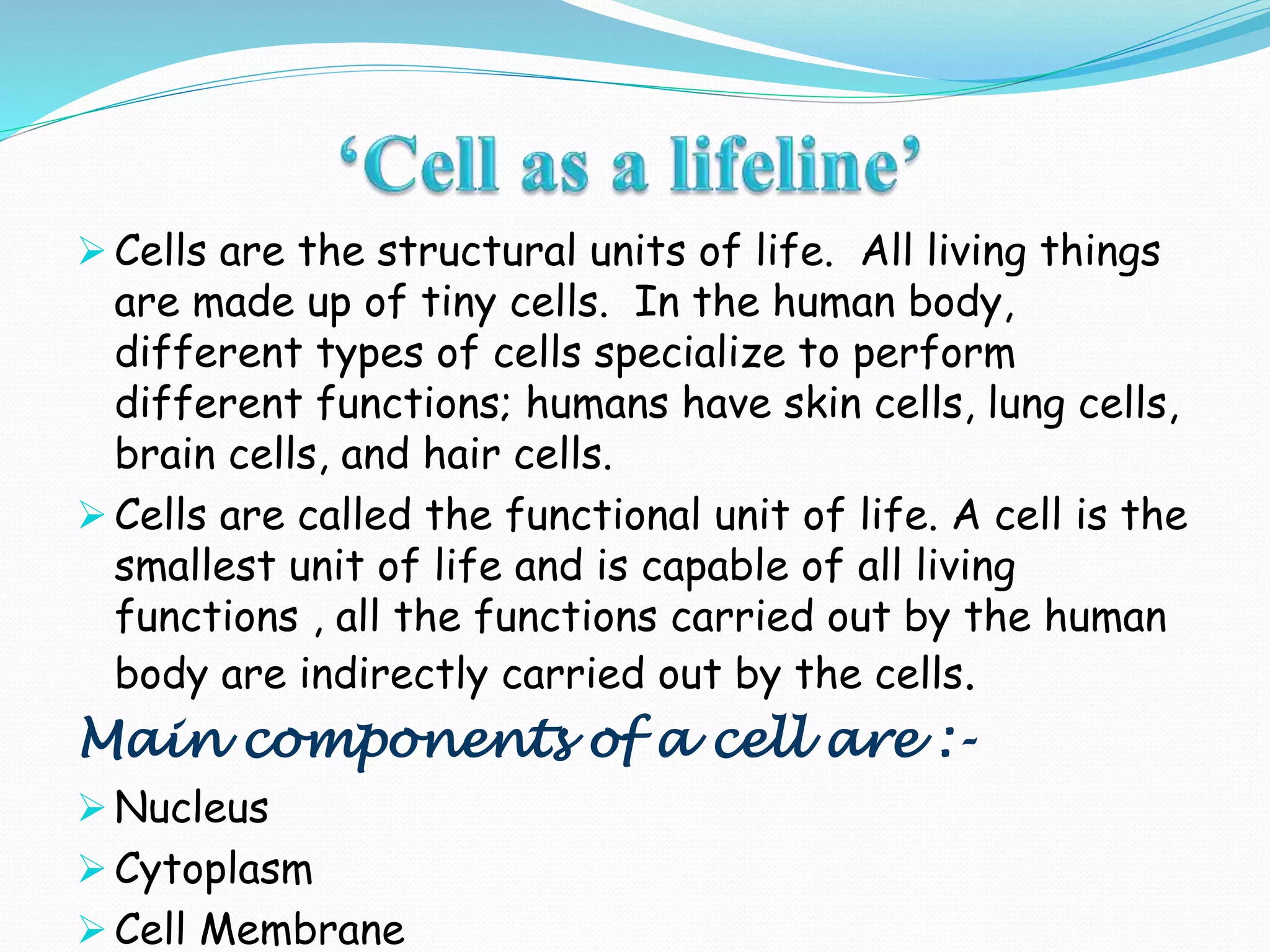 Biology project on cells | PPTX