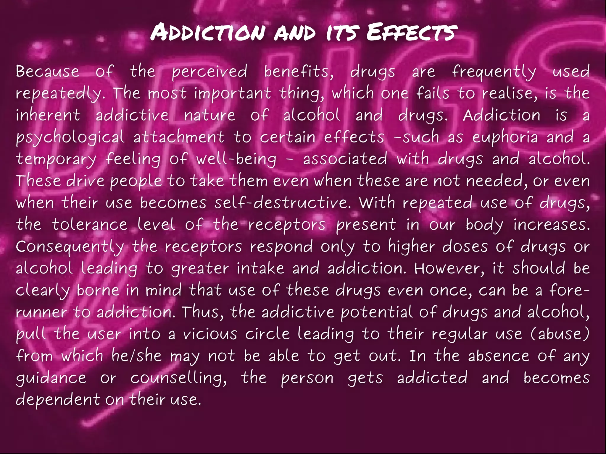 BIOLOGY INVESTIGATORY PROJECT - DRUG ADDICTION-CLASS 12 | PDF