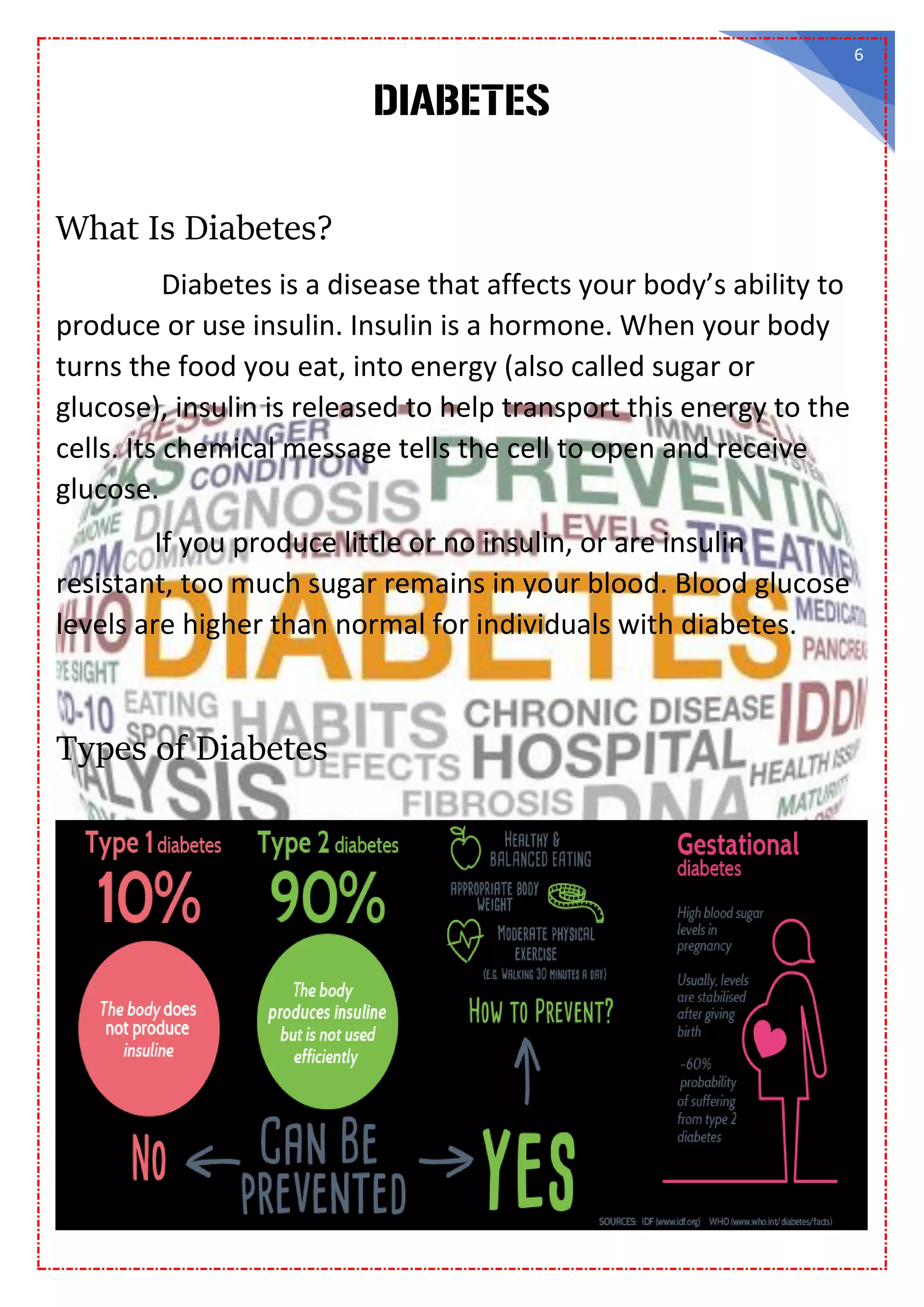 "Diabetes and exercise" -Biology investigatory project (class 12) | PDF