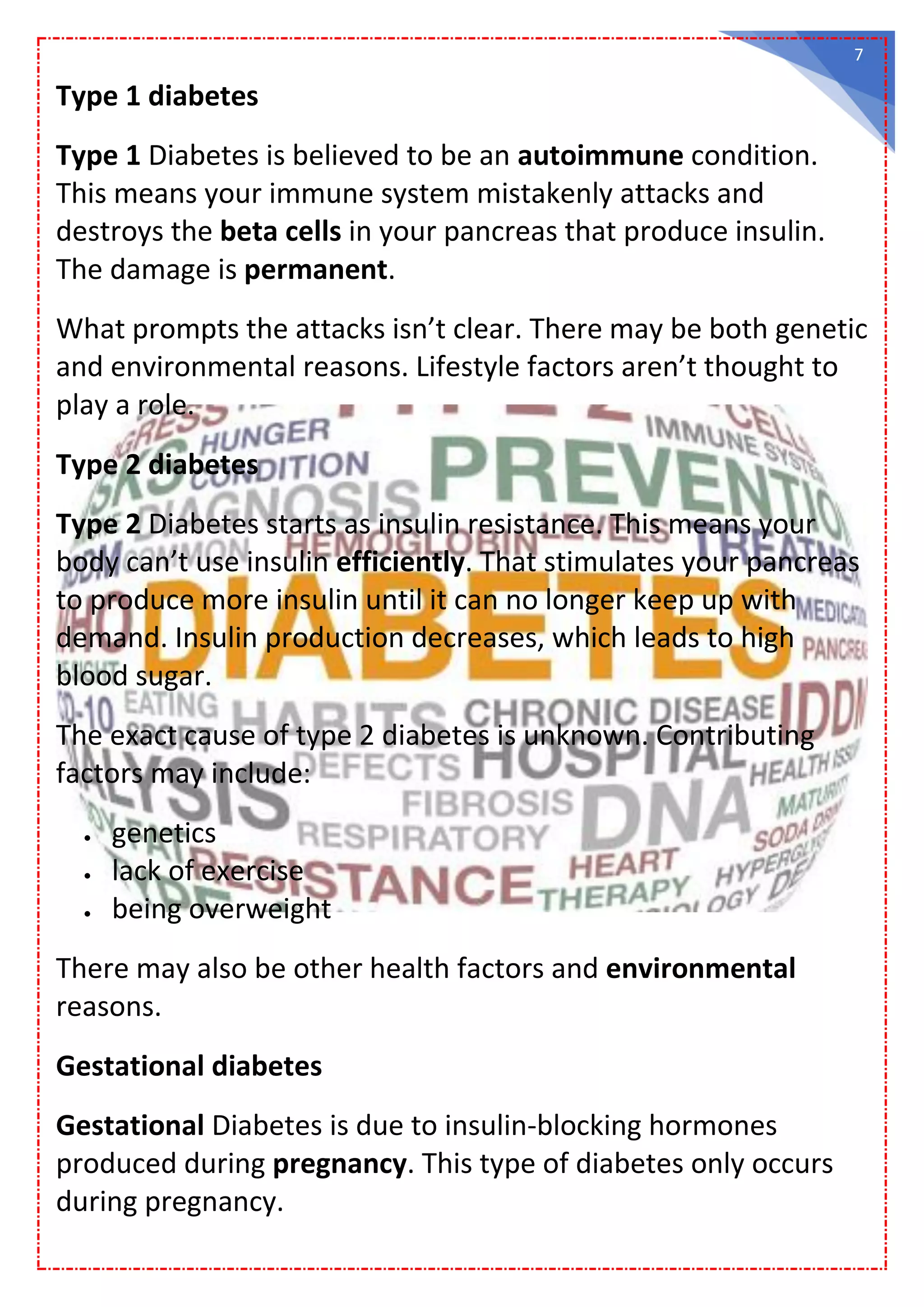 "Diabetes and exercise" -Biology investigatory project (class 12) | PDF
