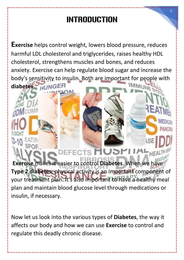 "Diabetes and exercise" -Biology investigatory project (class 12) | PDF ...