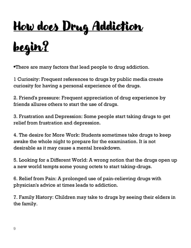 "Drug Addiction" BIOLOGY PROJECT..pdf | Illegal Drugs, Tobacco ...