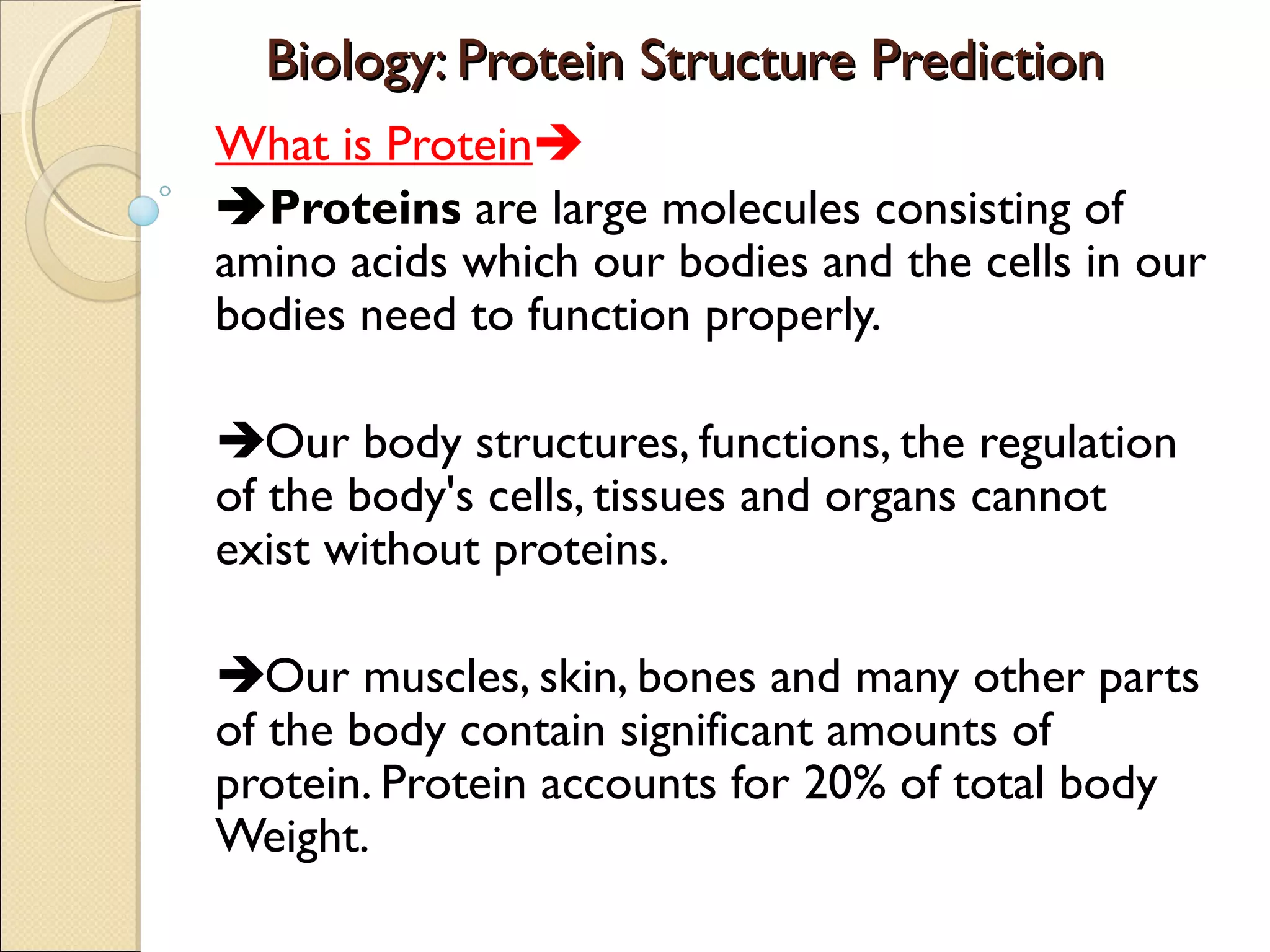Biology protein structure | PPT