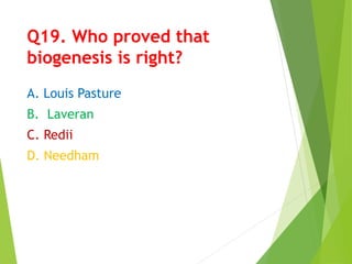 Biology MCQS FOR CLASS NINTH (IX) Chapter 1 | PPTX