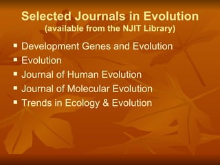 Biology spring 2012_ecology_evolutiion | PPT