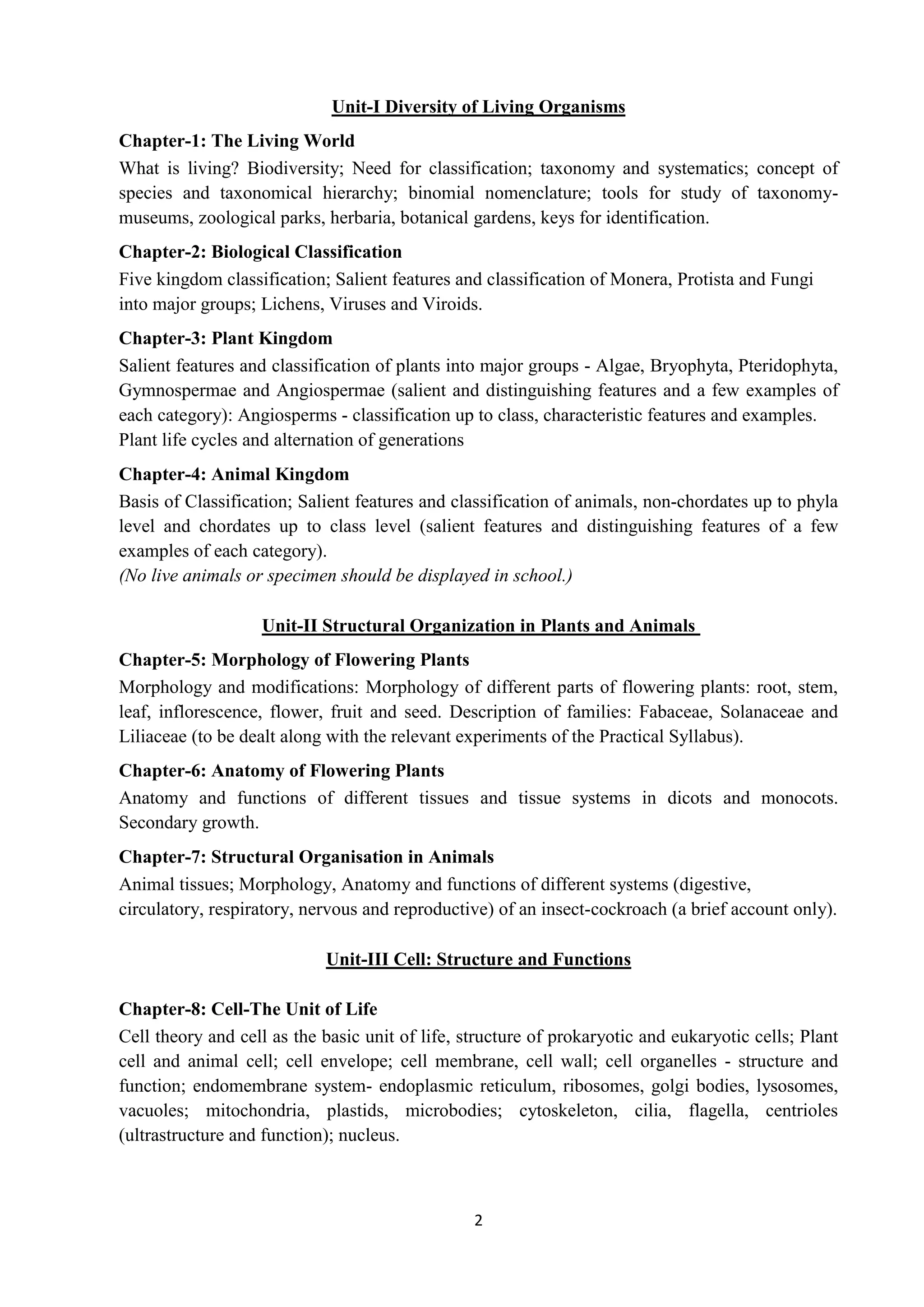 Biology sr sec_2021-22 | PDF