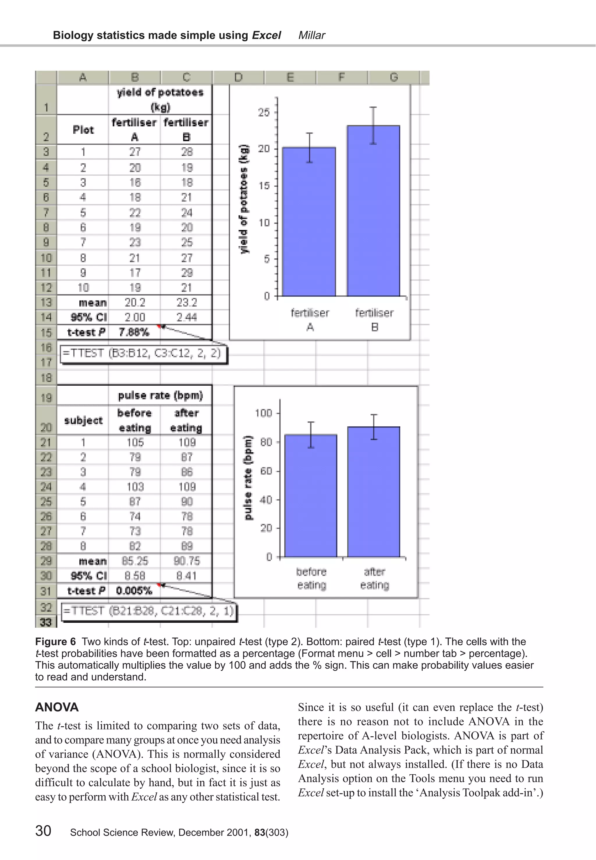 Biology statistics made_simple_using_excel | PDF