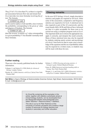 Biology statistics made_simple_using_excel | PDF
