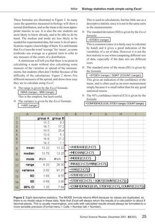 Biology statistics made_simple_using_excel | PDF