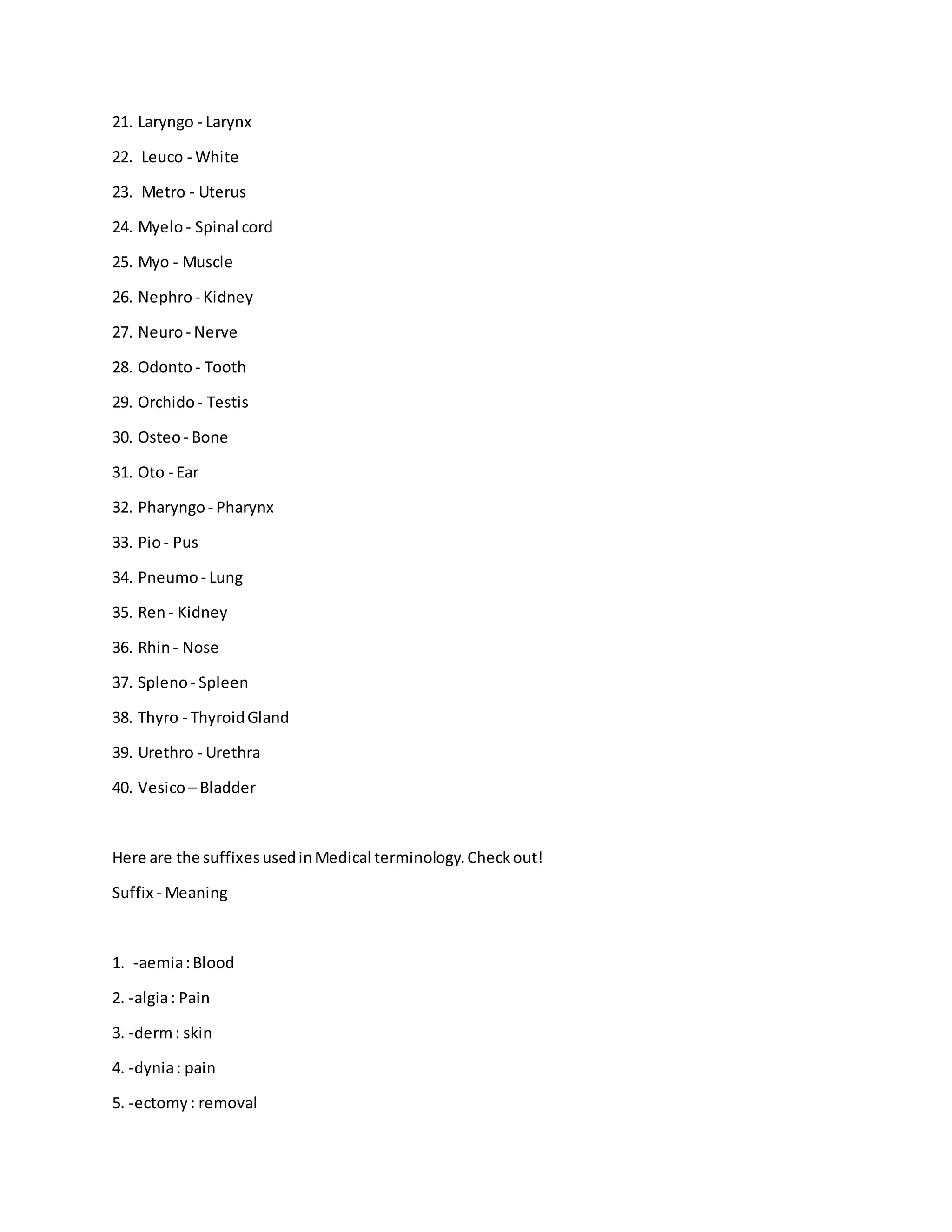 Biology terminologies | DOCX