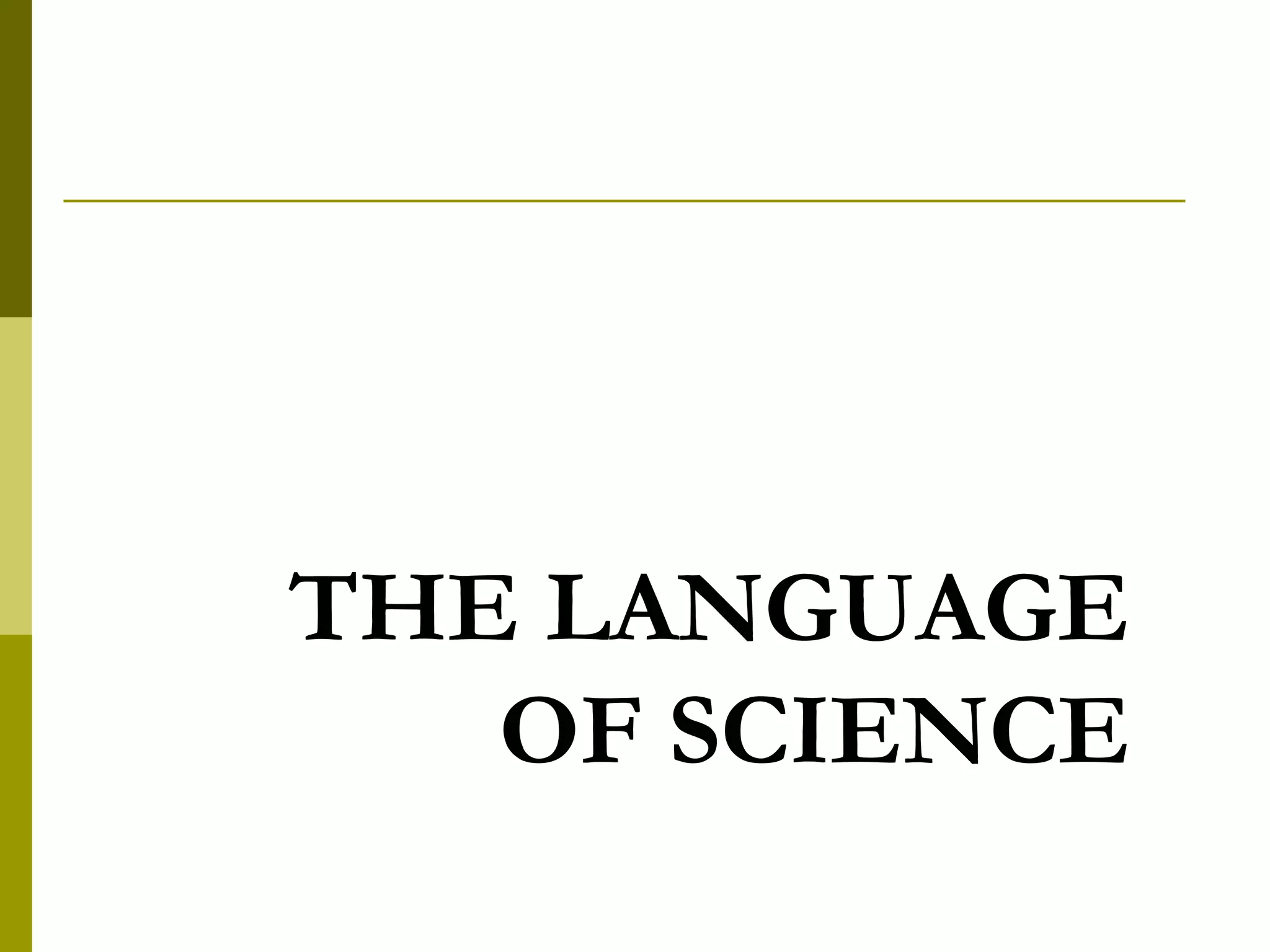 Biology the language of science | PPT