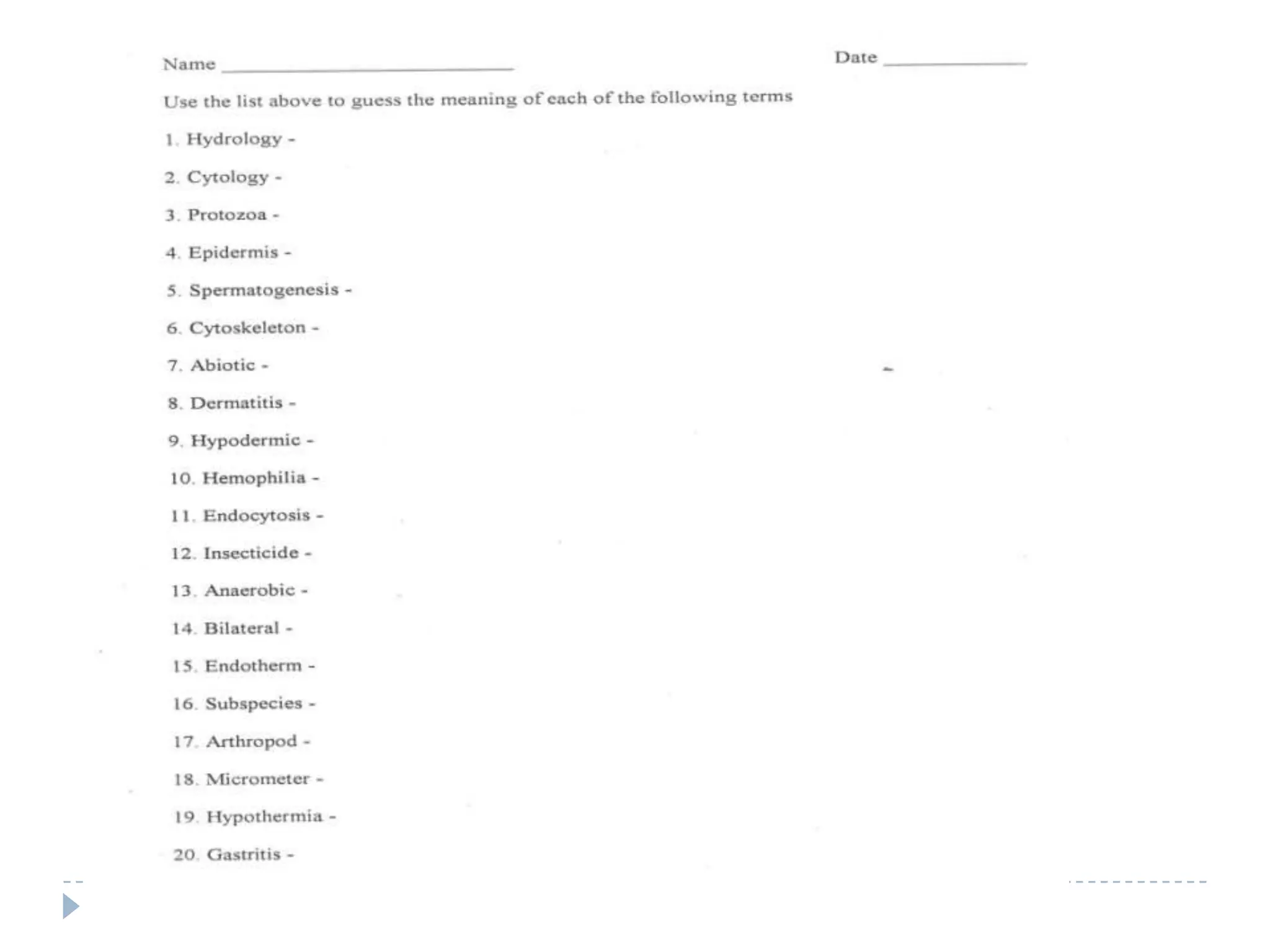 Biology the language of science | PPT