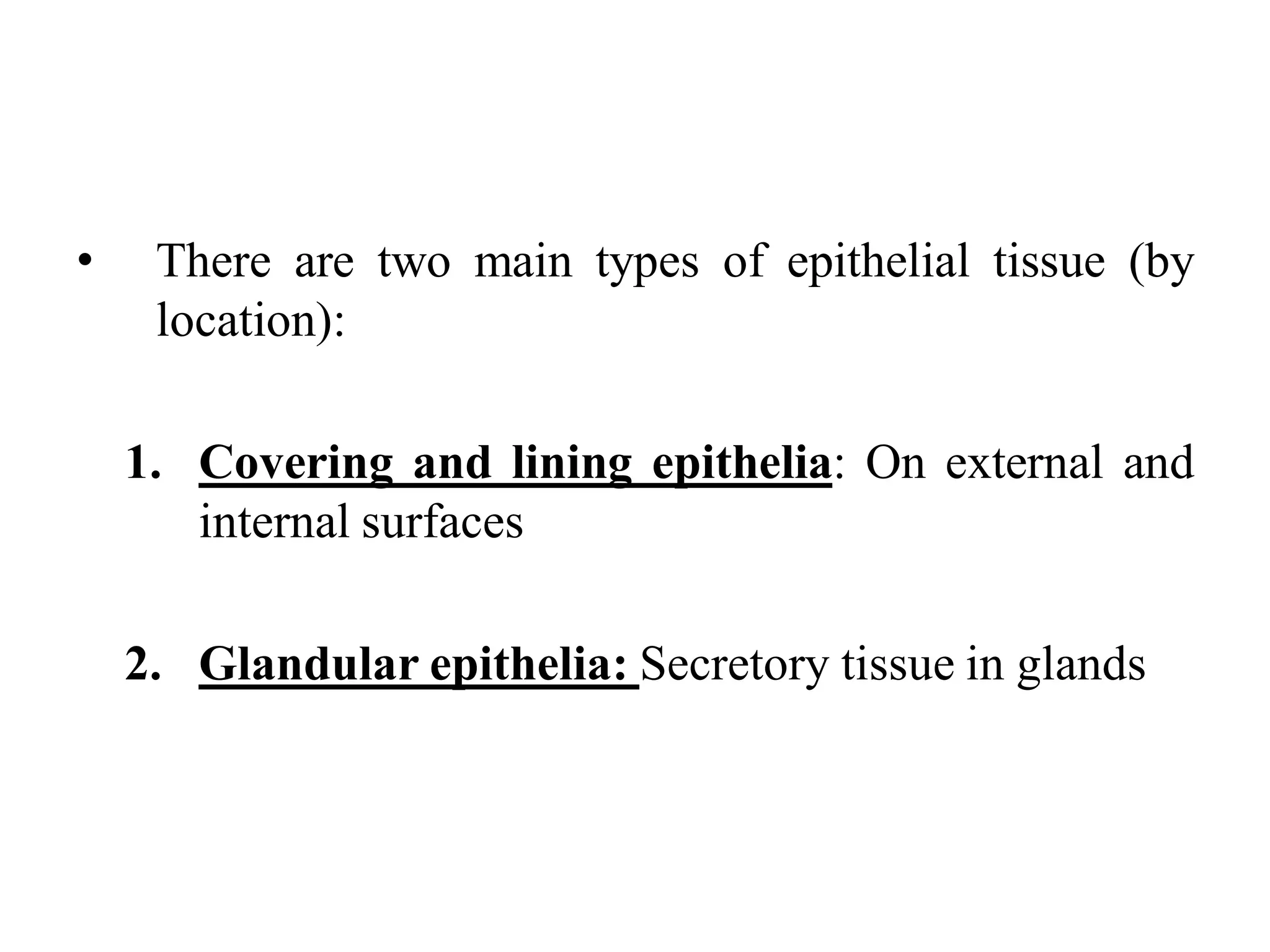 Tissue: Epithelial tissue | PDF
