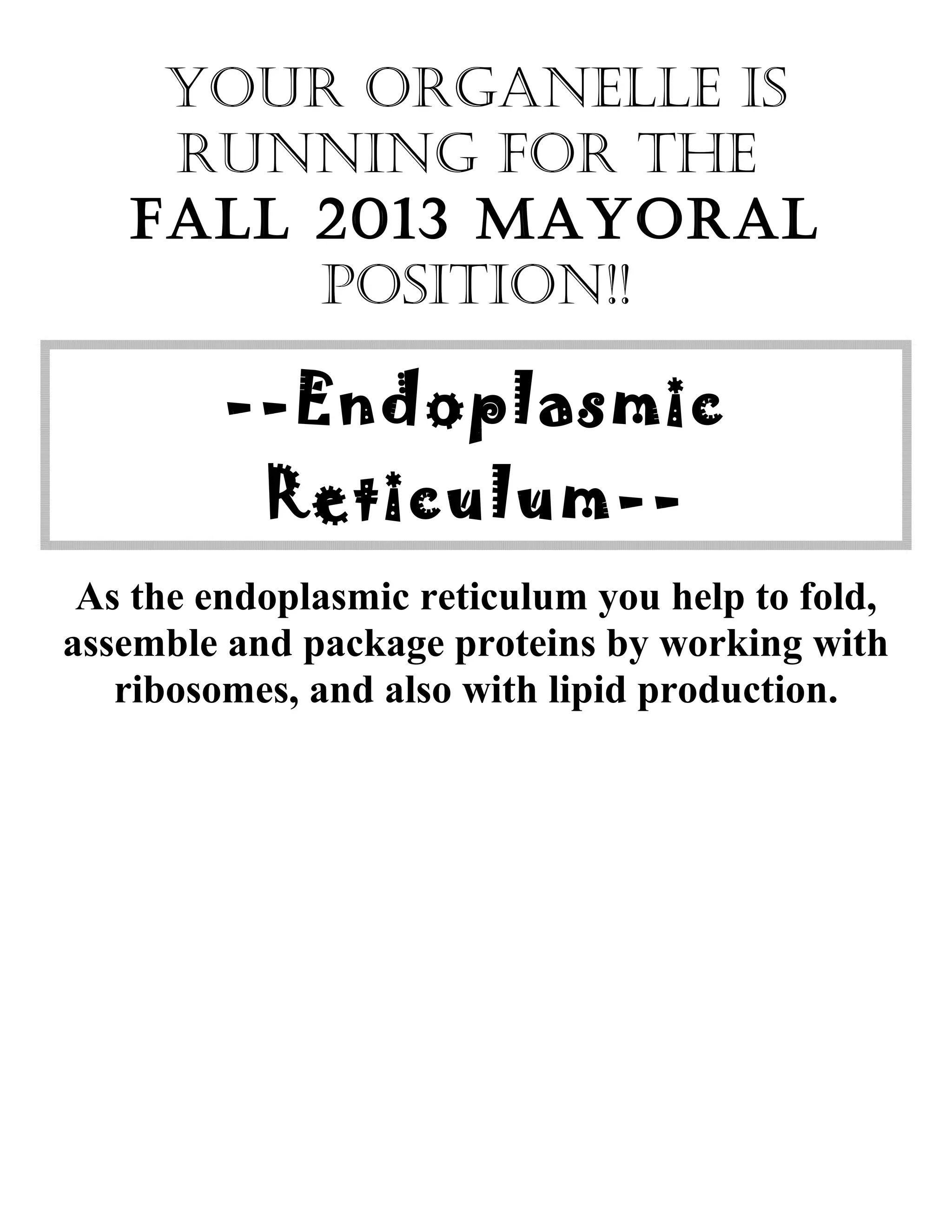 Biology unit 2 cells organelle campaign | PDF