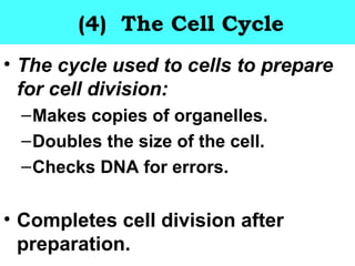 Biology unit 4 cell division cell division basics and the cell cycle ...