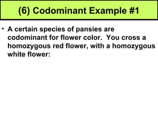 Biology unit 5 genetics non mendelian genetics notes | PPT